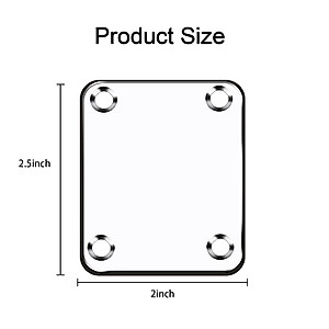 Custom Engraved Text/Name Guitar Neck Plate Personalized Plate Plain with Crews Chrome for ST Strat Tele Basses Replacement for Electric Guitar Accessories Gifts