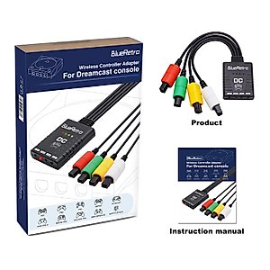 RetroScaler SEGA Dreamcast Wireless Controller Adapter - Supports SEGA Dreamcast Game Console, Compatible with PS3/PS4/PS5, Xbox One S, Series X/S, Switch Pro Bluetooth Controllers