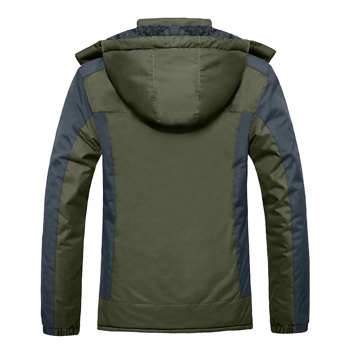 GEMYSE Men's Mountain Waterproof Ski Snow Jacket Winter Windproof Rain Jacket (Army Green,Large)