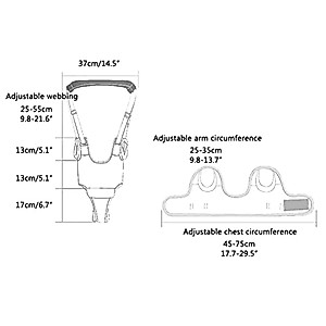 Adaptable Baby Walker Harness with Safety Buckle and Breathable Cushion for Learning to Walk and Reduce Back Stress Suitable for 7-24 Months (Blue)