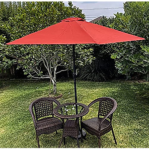 BELLRINO DECOR Replacement BRICK STRONG & THICK Umbrella Canopy for 9ft 6 Ribs BRICK (Canopy Only)