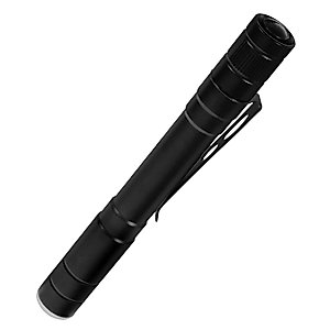 CHILDWEET Medical Pen Light Doctor Pen for Diagnose Nursing Light Pen with Light Aluminum Alloy Black