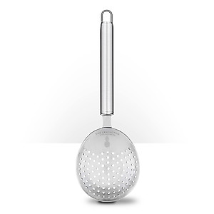 Piña Barware's The Lexington - Stainless Steel Commercial Julep Style Cocktail Bar Strainer, Brushed Finish 1 Pack