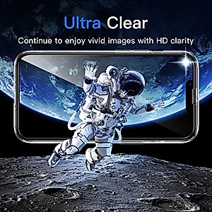 JETech 3 in 1 Case for iPhone 14 Plus 6.7-Inch, with 2-Pack Screen Protector and Camera Lens Protector, Non-Yellowing Shockproof Bumper Phone Cover, Full Coverage Tempered Glass Film (Clear)
