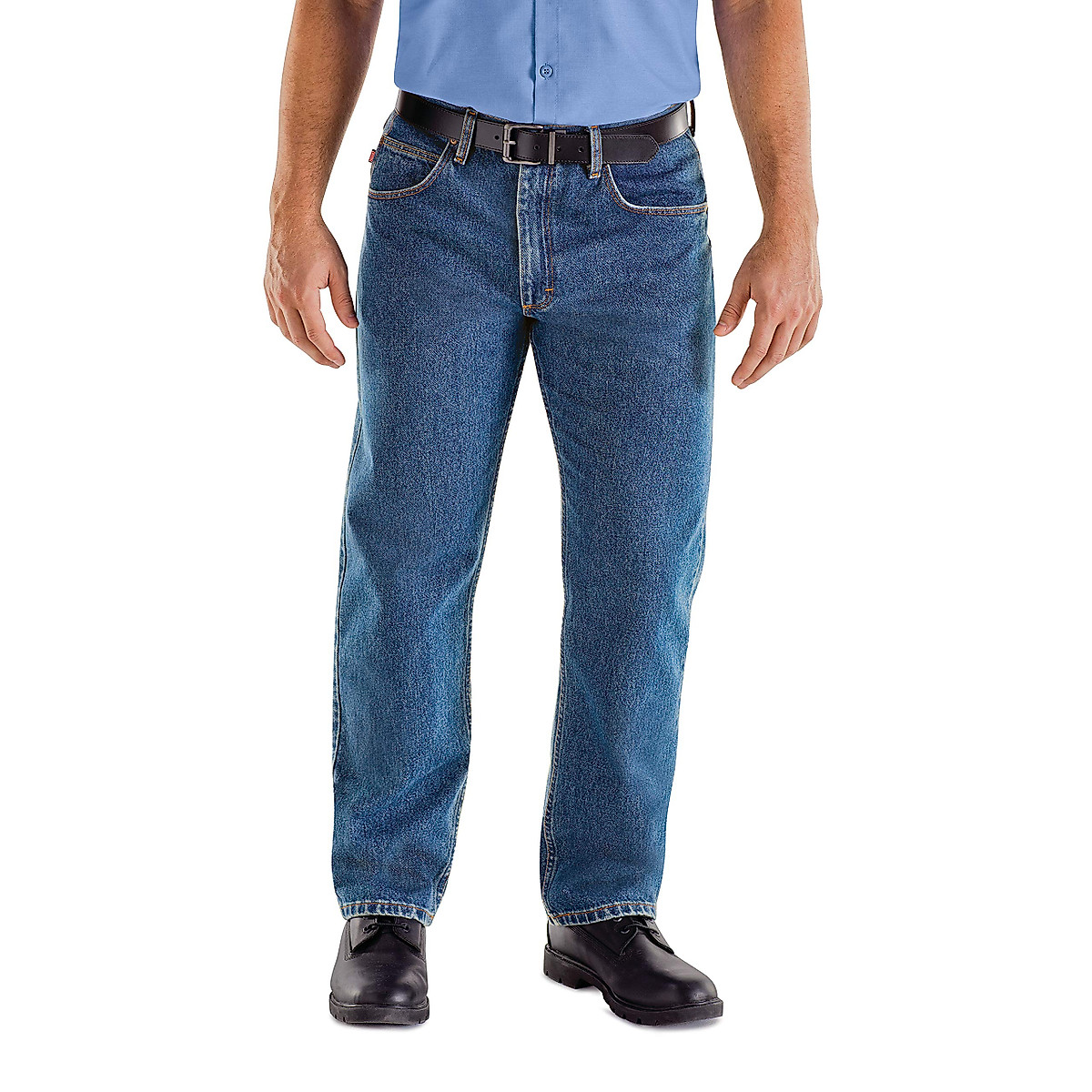 Red Kap mens Relaxed Fit jeans, Stonewash, 36W x 30L US