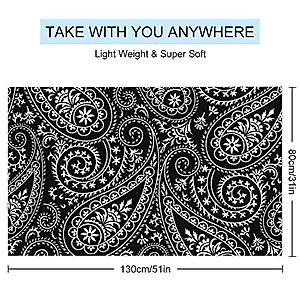 My Little Nest Bath Towels Soft Absorbent Bathroom Towel Dark Color Paisley Quick Dry Bath Towel Large Shower Towels Lightweight Hand Towels 31" x 51"