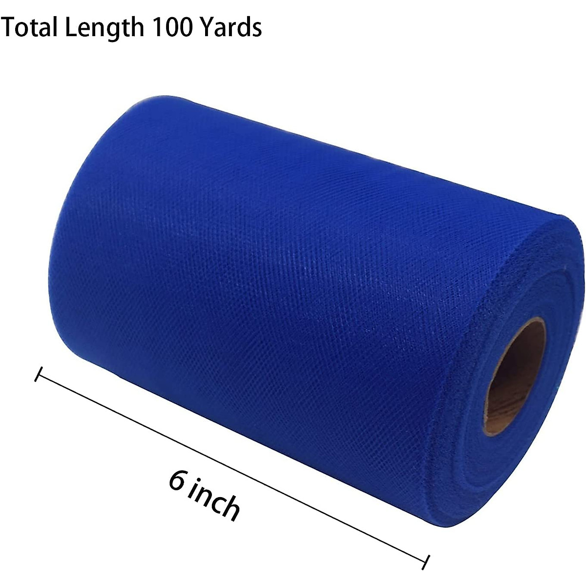 Tulle Fabric Rolls, 6 Inch by 100 Yards(300 feet), Fabric Spool Tulle Ribbon for DIY Tutu Bow Baby Shower Birthday Party Wedding Decorations Christmas Craft Supplies