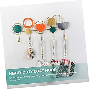 Abaodam 2pcs Door Hook Bathroom Coat Hangers Coat Mount Wall Key Holder Door Hanger Hook Over The Door Hanger Heart Key Hooks Wall Towel Hooks Coat Hat Bath Towel Iron Jewelry