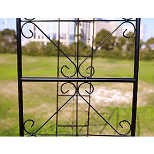 1. GO Steel Garden Arch, 7'2'' High x 4'5'' Wide, Garden Arbor for Various Climbing Plant, Outdoor Garden Lawn Backyard