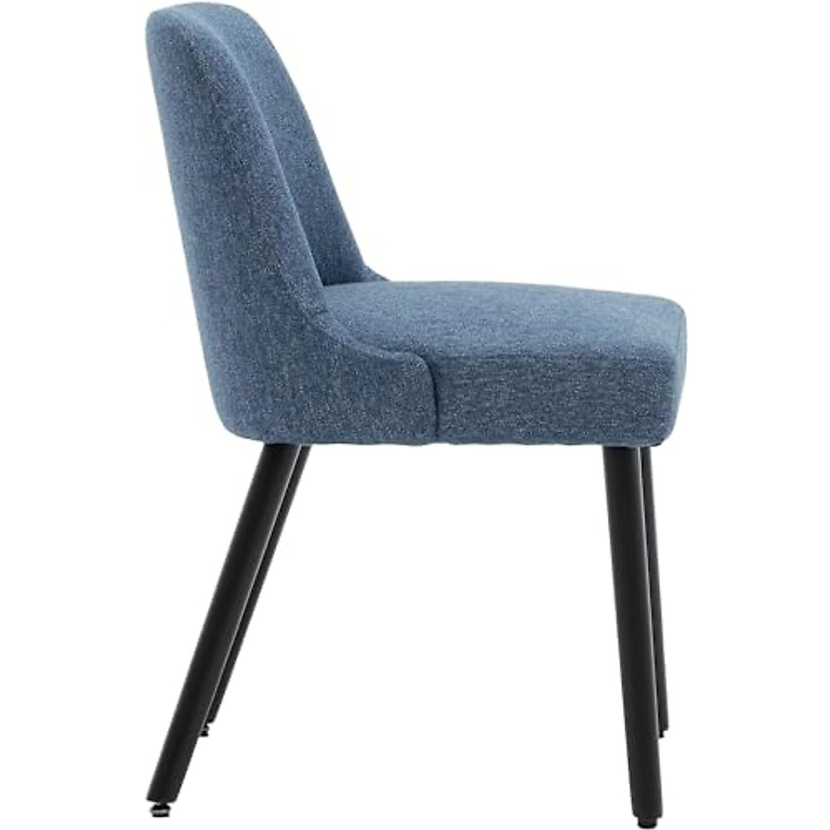 MINCETA Dining Chair,Morden Wood Leg Upholstered Kitchen Chair Set of 2,Performance Fabric in Navy