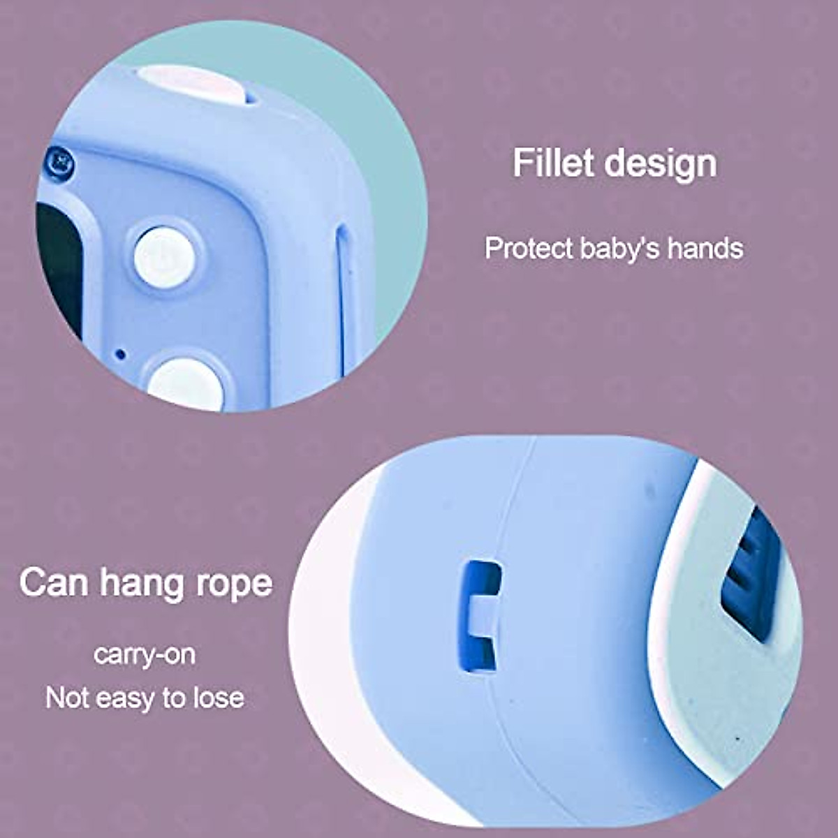 FITORON Children's HD Front and Rear Double Shot 2000w Mini 2.0 Inch Video Camera Game Music All-in-one Camera with 32GB Memory Card