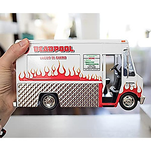 Marvel Deadpool & Taco Truck Die-cast Car, 1:24 Scale Vehicle, 2.75Collectible Figurine