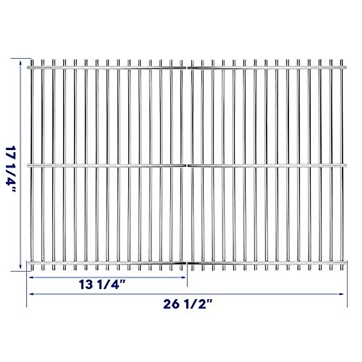Uniflasy Grill Cooking Grate for Nexgrill 4-5 Burner Grills 720-0830H 720-0783E 720-0697 720-0773 720-0888 720-0783C Grill Parts Master Forge 1010037, 17 1/4 Inch