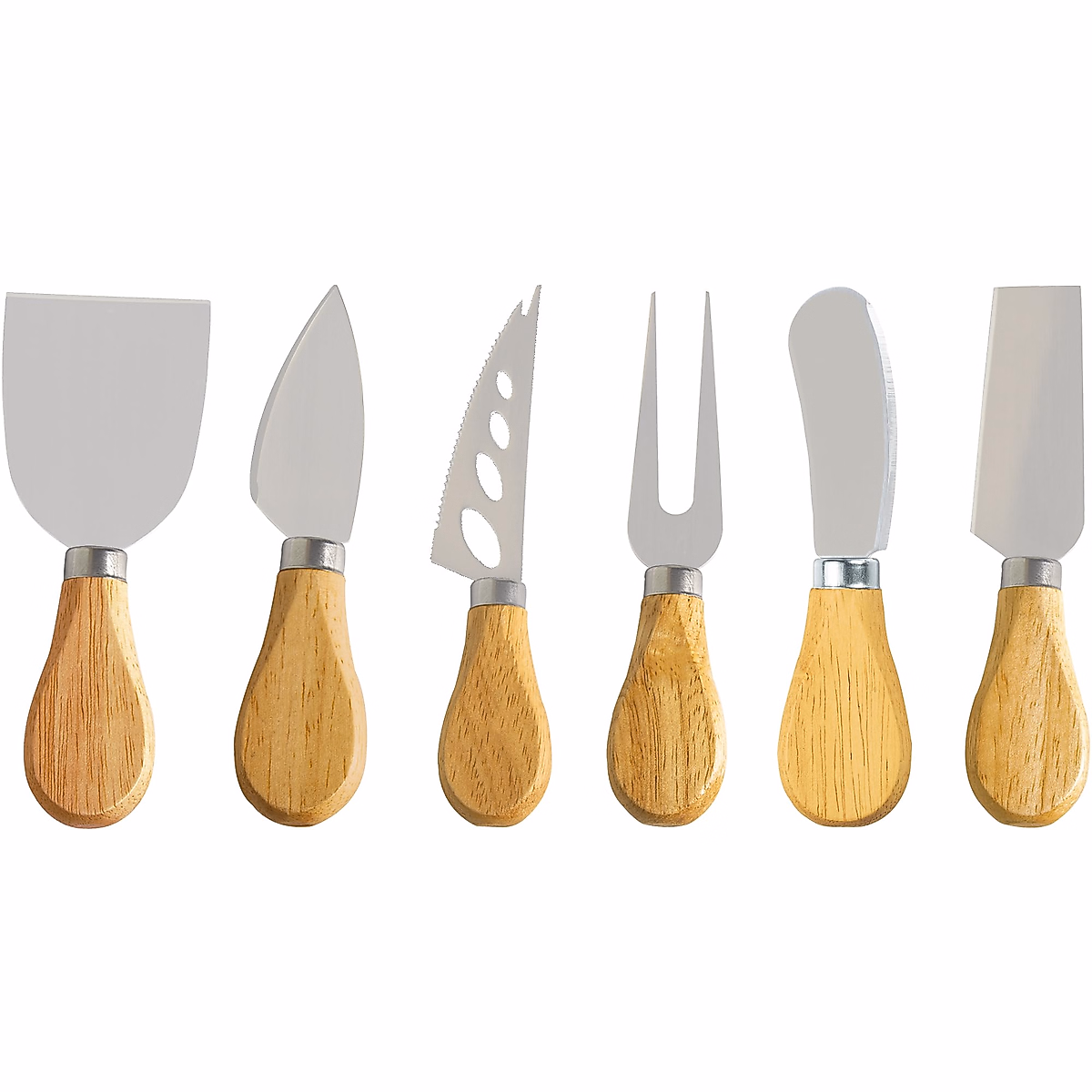 Yeeper Tiny Cheese Knife Sets, 6 PCS Wooden Cheese Knives for Cheese Charcuterie Board Utensils, Stainless Steel Cheese Slicer, Cheese Cutter, Cheese Knife, Cheese Fork