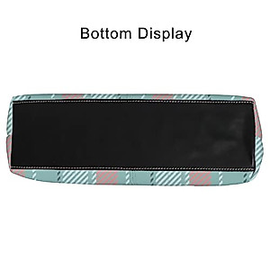 Fashion Tote Handbags Women's Soft Tote Shoulder Bag for Women Work Shopping Top Handle Satchel Bags, 15.8×4×15.4 inches,Retro Green Pattern