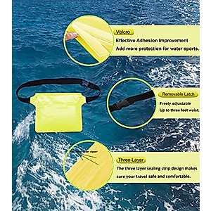 NIUTRIP Waterproof Phone Bags, Universal Cellphone Case, Waterproof Pouch with Waist Strap, Dry Bag with Adjustable Belt and Senstive Screen Touch for Swimming, Kayaking, Boating, Beach, 4 Pack