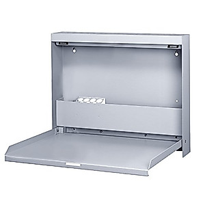 Datum Storage WallWrite Fold up Desk With Standard and Non-Locking, Tan Metallic