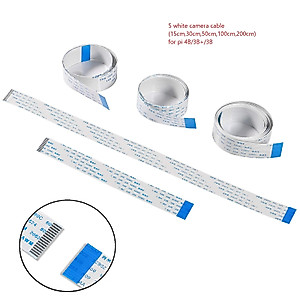 ALMOCN 7Pcs for Raspberry Pi Camera Ribbon Flex Extension Cable Set,5.9” 7.87” 11.8” 19.69” 39.37” for Raspberry Pi,6.3" 11.8" for Raspberry Pi Zero