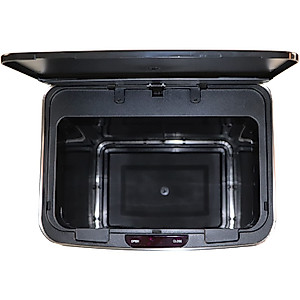 Hanover Home 33-in. Tall Hands-Free Steel Trash Can with Fingerprint-Resistant Finish and Soft-Close Motion Sensor Lid for Kitchen - 13.2 Gallons (50 Liters) in Black