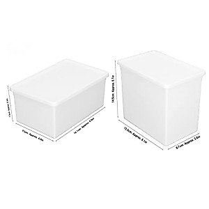 Storage Box, Plastic Desktop Storage Box Plastic Storage Bin Tote Multifunction Dustproof Storage Box Organizing Container with Lid for Home Desktop(#2)