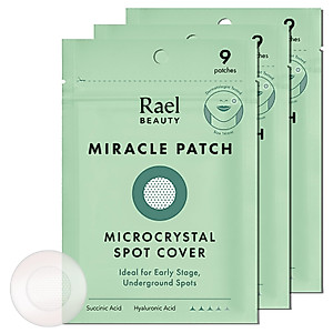 Rael Pimple Patches, Miracle Microcrystal Spot Cover - Hydrocolloid Acne Patch with Tea Tree Oil, Early Stage Zits and Blemish, Korean Skin Care, Vegan, Cruelty Free (27 Count)