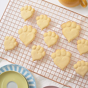 Set of 2 Heart Paw cookie cutters (Small and Large size), 2 pieces - Bakerlogy