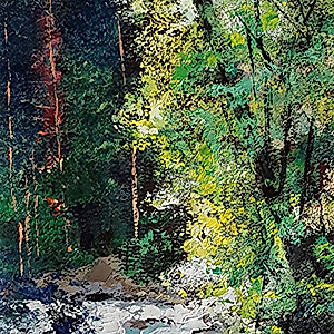 SOLD - Rushing Waters, Landscape by Internationally Renowned Painter Yary Dluhos