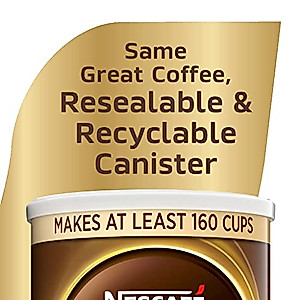 NESCAFE Taster's Choice, French Roast Medium Dark Roast Instant-Coffee, 11.1 oz. Resealable Canister, 2 Pack (320-cups total)