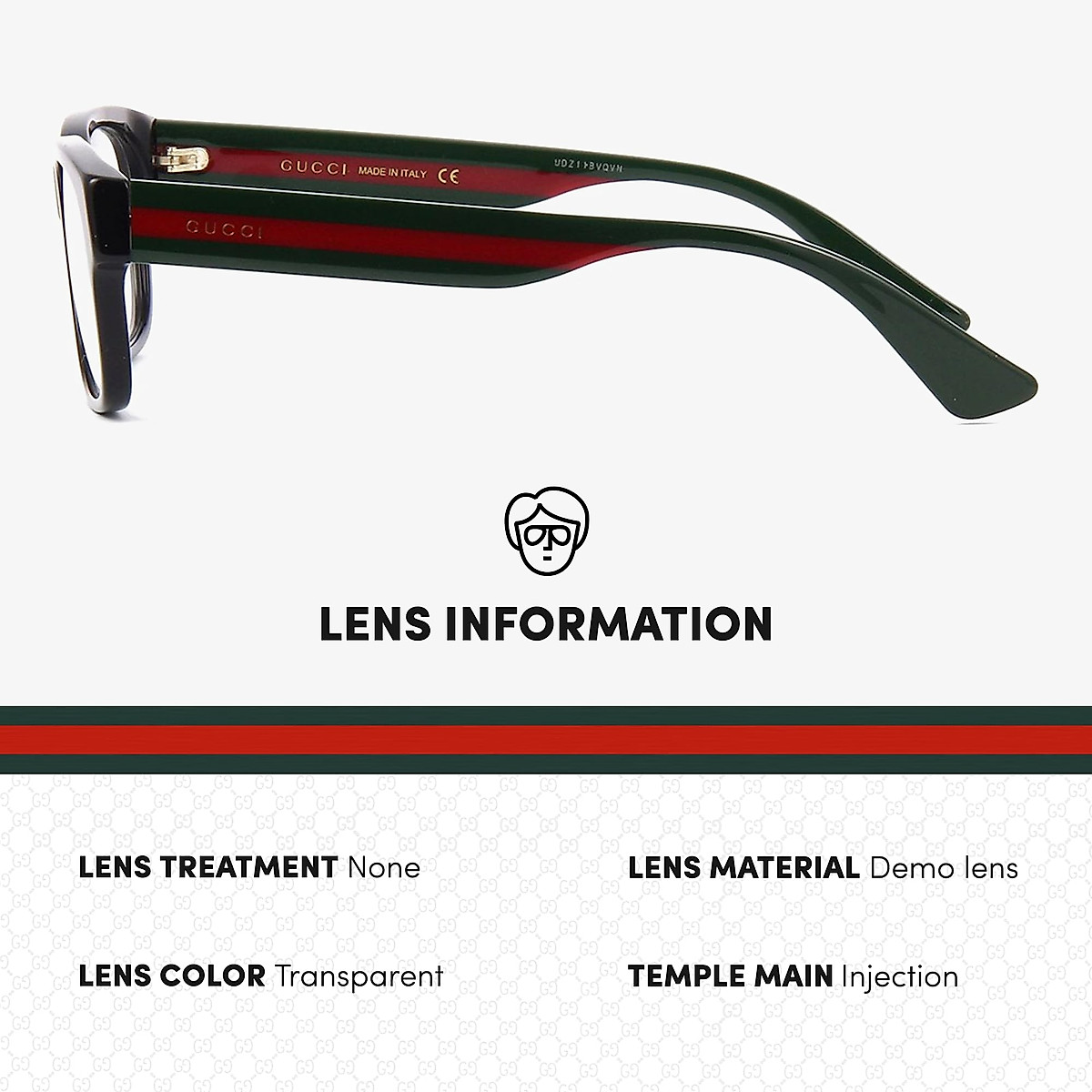 Gucci GG0343O Designer Fashion Eyeglasses Stylish Rectangular Frame Eyewear with Luxury eSHADES Kit - Embrace Sophistication and Elegance