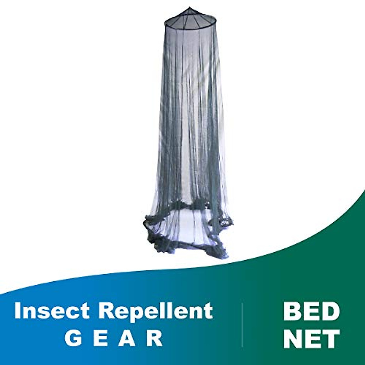 Atwater Carey Double Circular Bed Mosquito Net Treated with Insect Shield Permethrin Bug Repellent, Green Bed Net, One Size