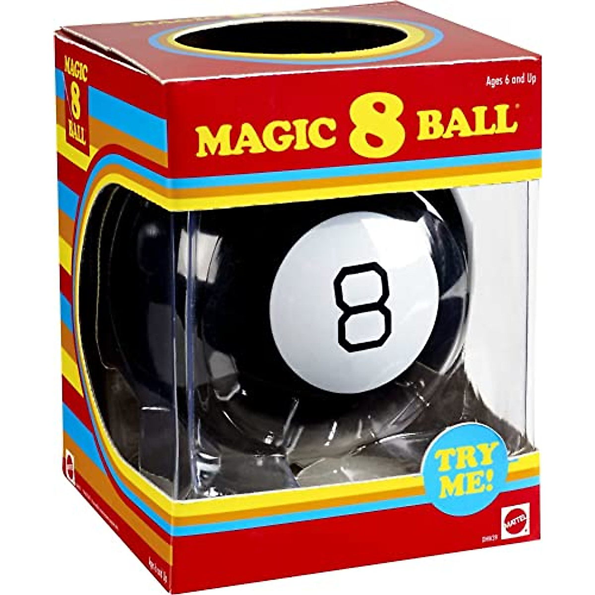 Mattel Games Magic 8 Ball Kids Toy, Retro Themed Novelty Fortune Teller, Ask a Question and Turn Over for Answer