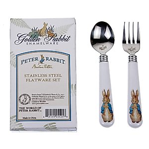 Golden Rabbit Enamelware - Flatware 2-piece Gift Set (Peter Rabbit)