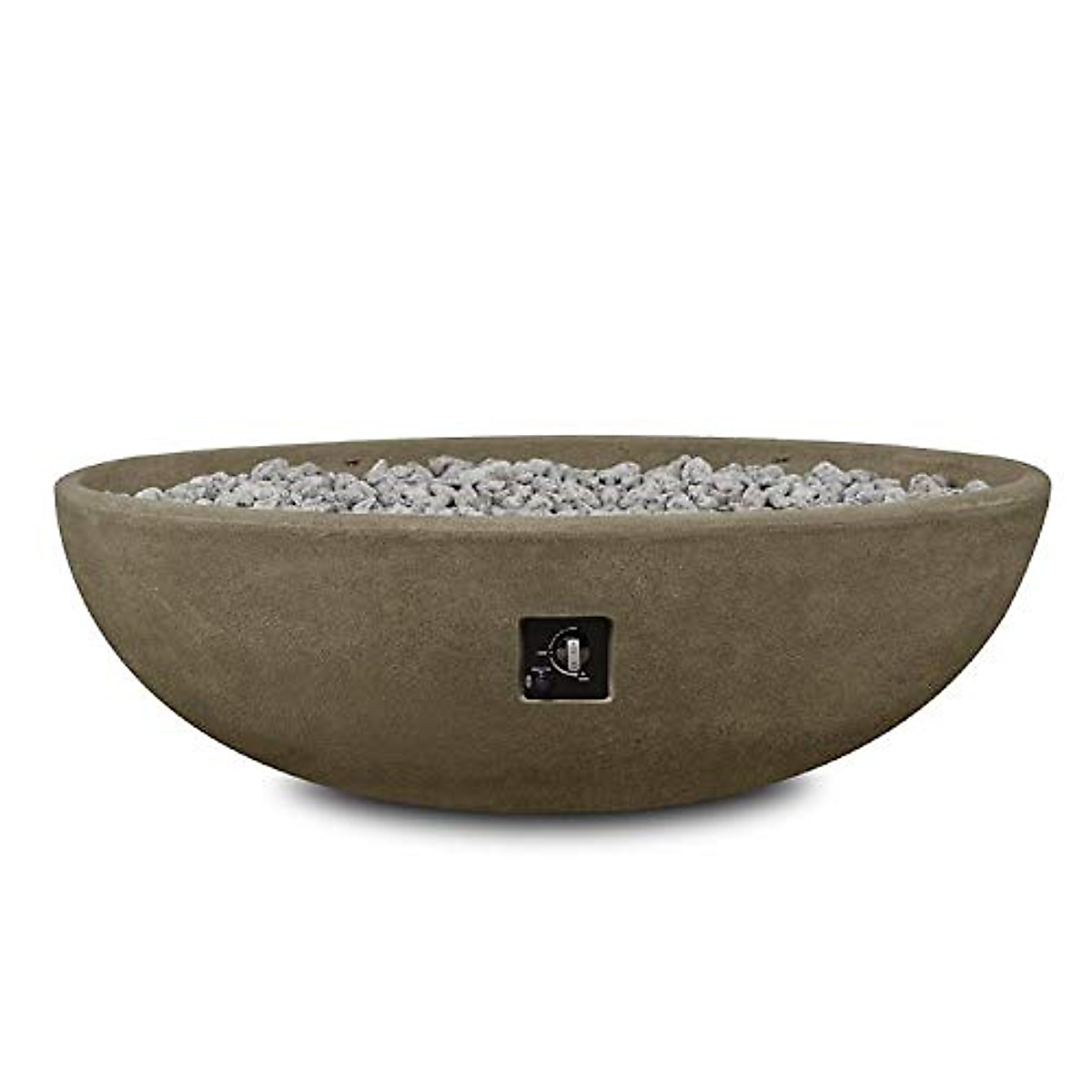 Riverside Oval Propane Fire Bowl in Glacier Gray by Real Flame