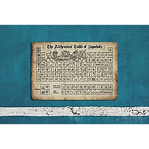 SmartCows The Alchemical Table of Symbols Retro Metal Tin Sign Posters Wall Decor 8x12 Inches