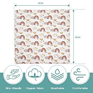 Playpen Mat,Thick & Soft 50x50 Play Mat for Playpen,One-Piece Crawling Mat for Floor Compatible with TODALE and LIAMST Playpen,Non Slip Cushioned Baby Mats for Infants,Babies,Toddlers(Rainbow)