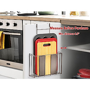 SimpleHouseware Over Cabinet Door Organizer, Mesh Bronze