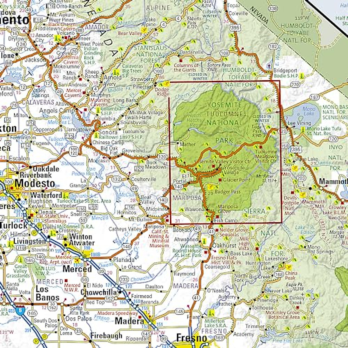 Northern California Map (National Geographic Guide Map)