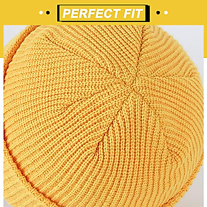 Winter Beanie Hats Unisex Beanie Knit Caps Classic Warm Winter Hats (White)