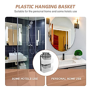 Cabilock Shower Organizer Bathroom Organizer,bathroom Wall Storage Basket Double Layer Adjustable Hanging Shampoo Basket