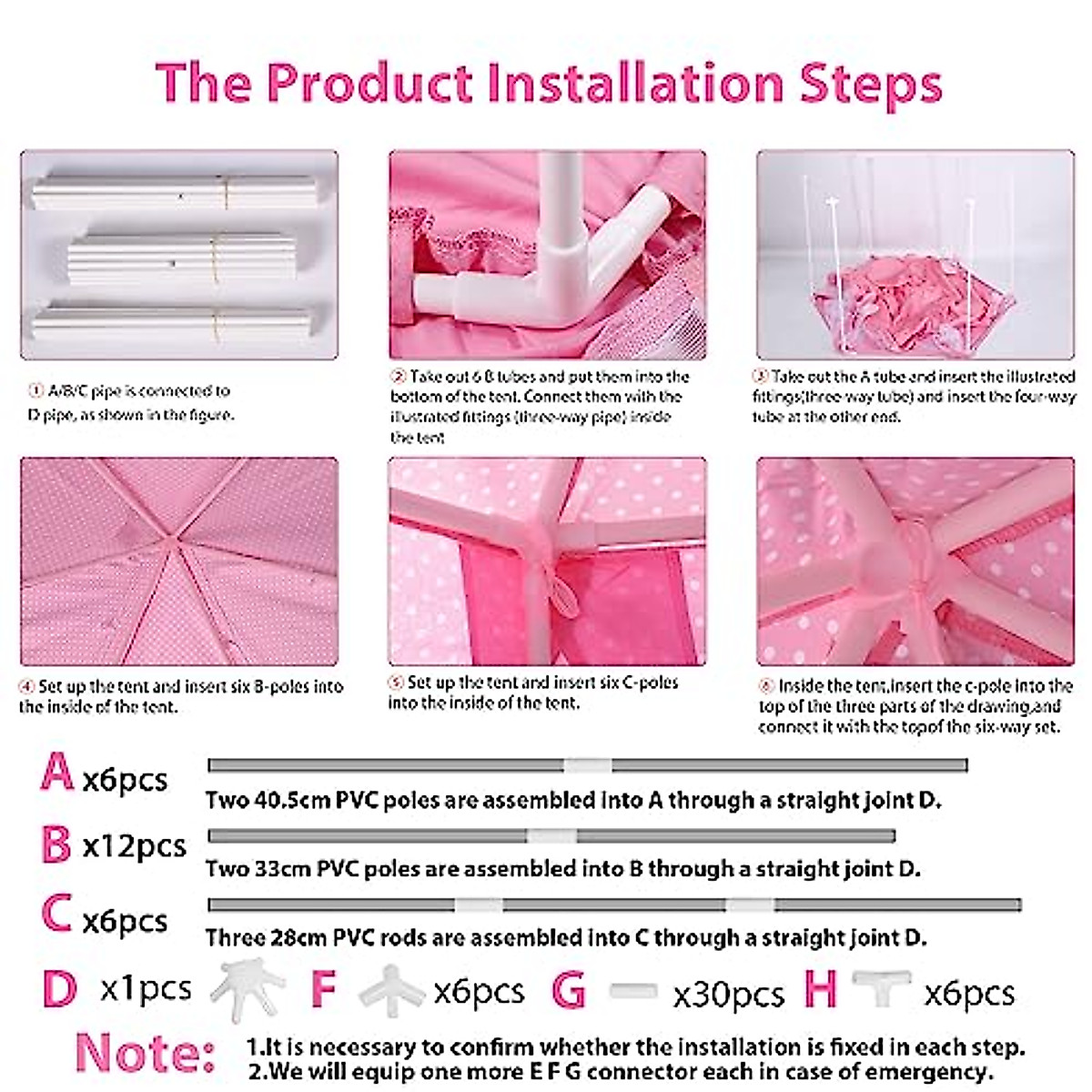 Princess Tent with Rug & Led Star Lights,Princess Castle Play Tent for Girls Kids or Toddlers, Kids Large Playhouse for Indoor and Outdoor Games,Birthday for 3/4/5/6/7/8/9 Year Old