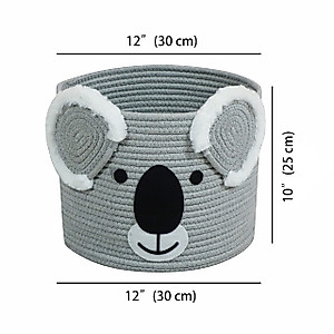 T&T Homewares Koala Storage Basket Medium Size, Ideal for Baby Diapers, Laundry, Nursery & Kids Room - Versatile Organizer for Woodland Decor, Pet Toys