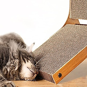 AGYM Cat Scratcher Pad, Cardboard Cat Scratcher for Indoor Cats and Kitten, Vertical Cat Scratch Pad Board, Stable and Easy for Cats to Scratch, Protect Your Furniture