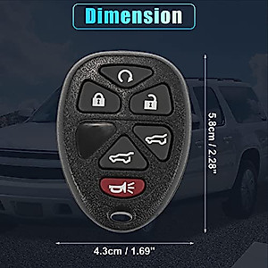 X AUTOHAUX 2pcs 315MHz OUC60270 15913427 Replacement Keyless Entry Remote Car Key Fob for Chevrolet Suburban for Chevy Tahoe for GMC Yukon for for Cadillac Escalade 2007-2013 6 Buttons