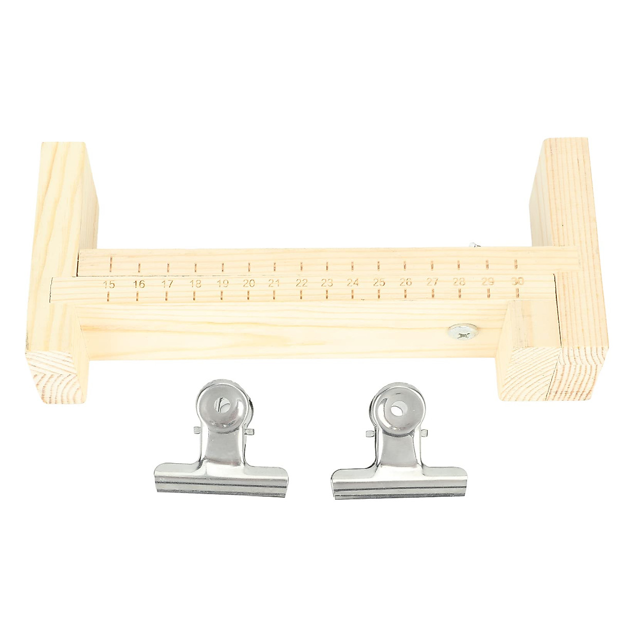 CHICIRIS Wood Bracelet Jig, Paracord Jig Bracelet Maker U Shape Metal Clips Adjustable Hand Rope Making Tool with 2 Clamp, DIY Wristband Rope Knot Braided Fixing Tools for Twisting Knitting