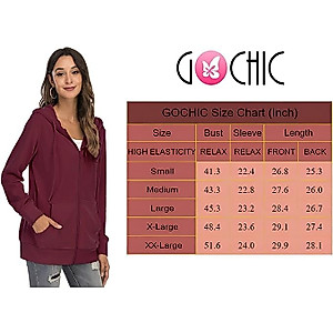 GOCHIC Womens Full Zip Hoodies Long Sleeve Oversized Basic Drawstring Hooded Sweatshirt Lightweight Loose Fit 2023 Fall Winter Hoody Jackets with Pockets Pink Small