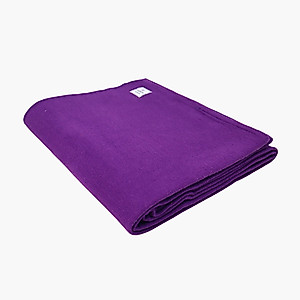 Yoga Blanket, 100% Cotton Hand Woven Blanket, Blanket for restorative yoga, Pune Iyengar Yoga Blanket, Yogikuti Colored Blanket (Purple)