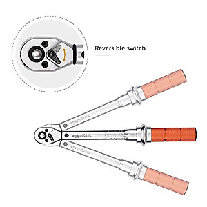 Amazon Basics 1/4-Inch Drive Click Torque Wrench - 20-150 inch-lb, 2.5-15 Nm