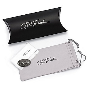 The Fresh Sunglasses for Men, Polarized, Rectangular Metal Frame, Ultra Lightweight, UV400 Protection (1-Gold, Brown)