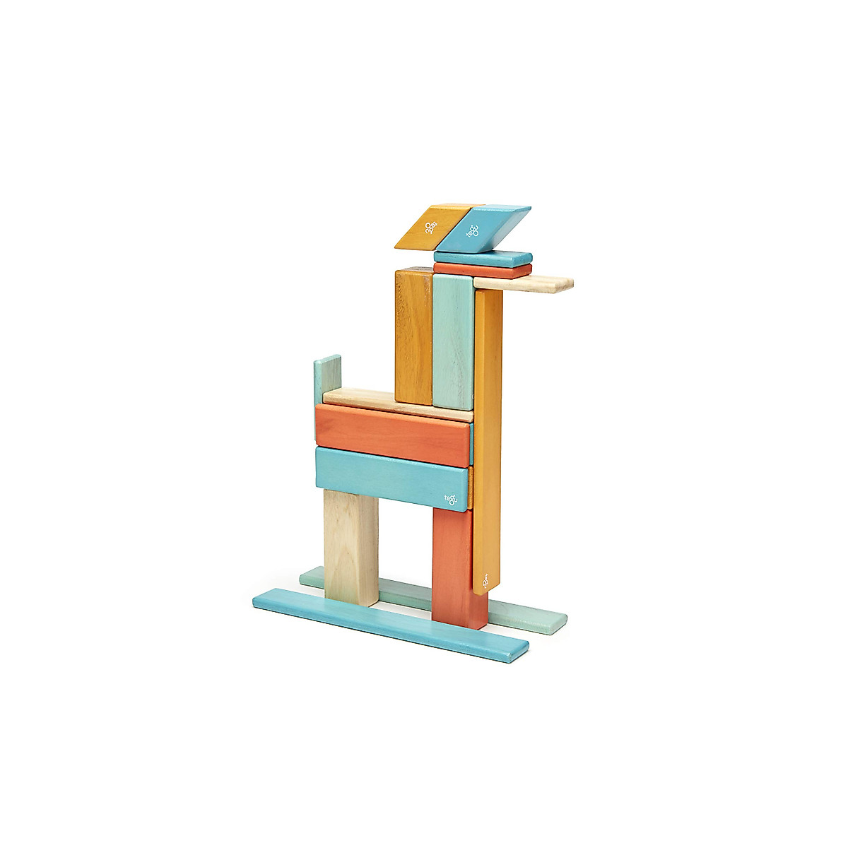 24 Piece Tegu Magnetic Wooden Block Set, Sunset, 1-99 years old