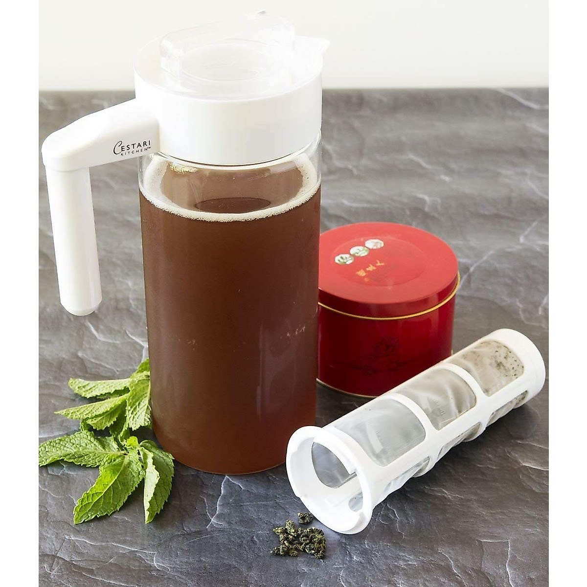 Cold Brew Coffee Filter Reusable Multipurpose Tea Infuser | Enjoy Smooth Cold Brewed Coffee, Loose Tea, Spiced Cider, Flavored Drinks | Nylon Mesh Infusion Pitcher Accessory, Replacement Filter